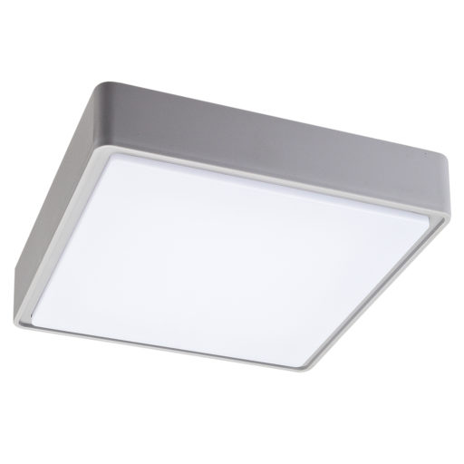 BULKHEAD LED SQUARE 16W IP65 4000K SILVER LGW3301/23 - Eagle Lighting