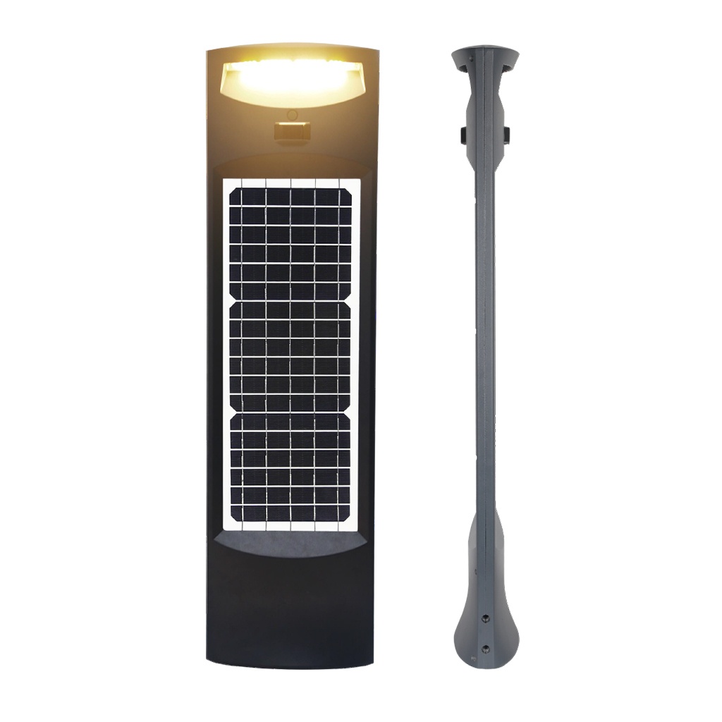 BOLLARD SOLAR LED 20W 200LM ALUM BLK 3000K - Eagle Lighting