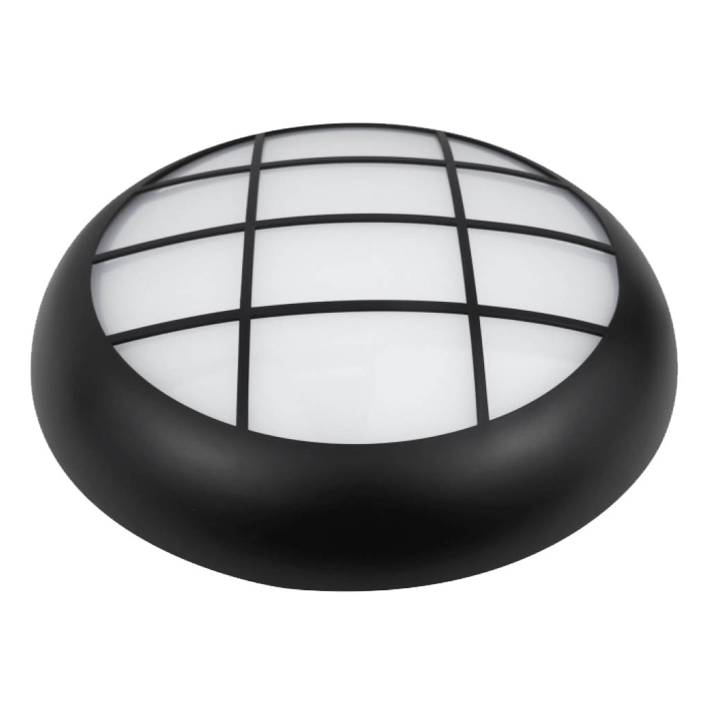 BULKHEAD LED 16W 3CCT 3000-6500K GRID BLACK GTL122/3CCT - Eagle Lighting