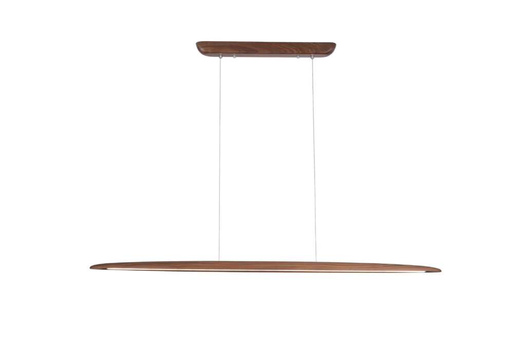 PENDANT FITTING LINEAR LED 20W 3000K 60X1300 DARKWALNUT WOOD LLG140 ...