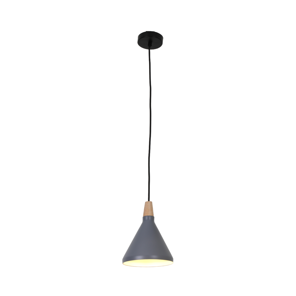 PENDANT FITTING 60W E27180X280 GREY - KAV415 - Eagle Lighting