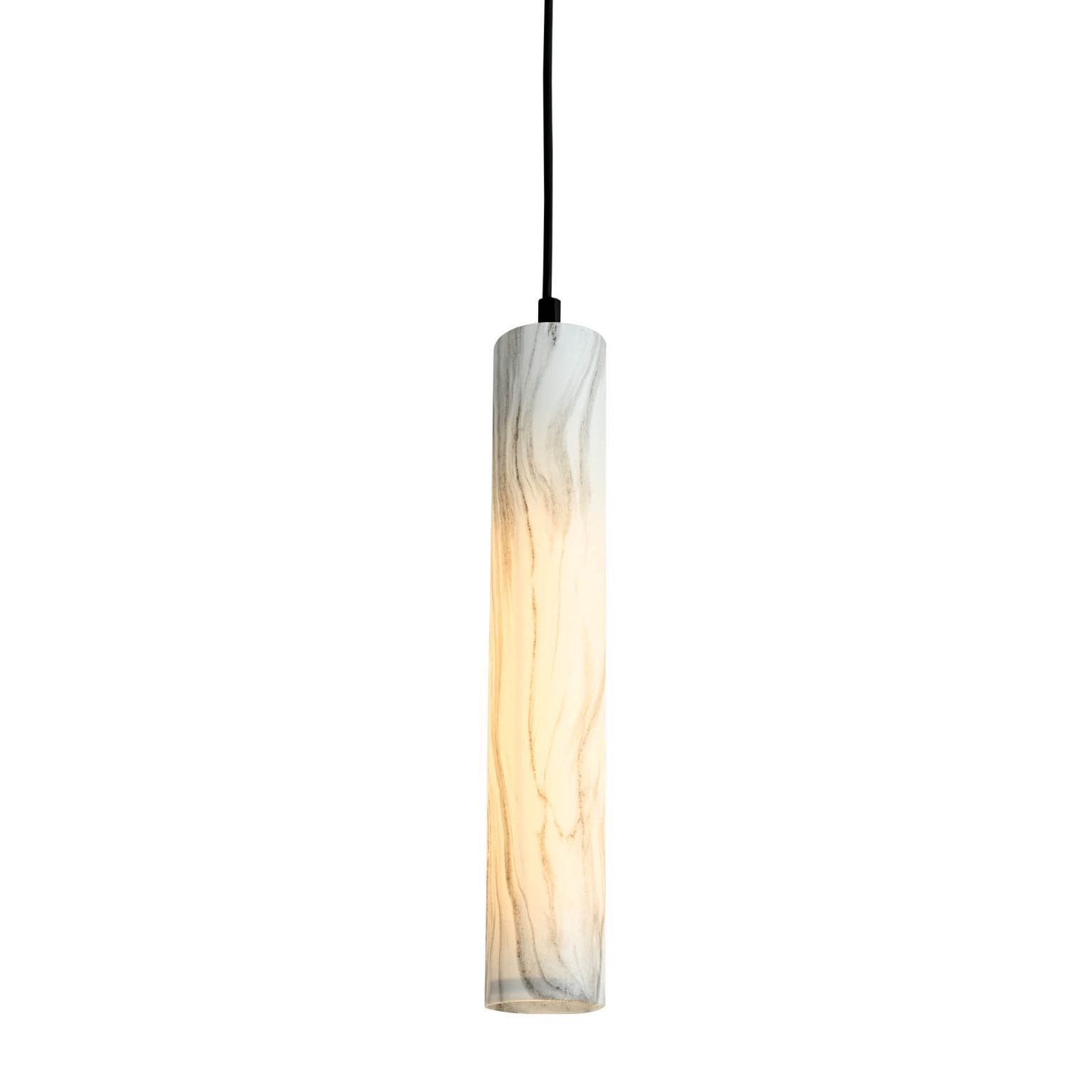 PENDANT FITTING - TUBE SHAPE WITH ALABASTER-INSPIRED FINISH - EBD0686 ...