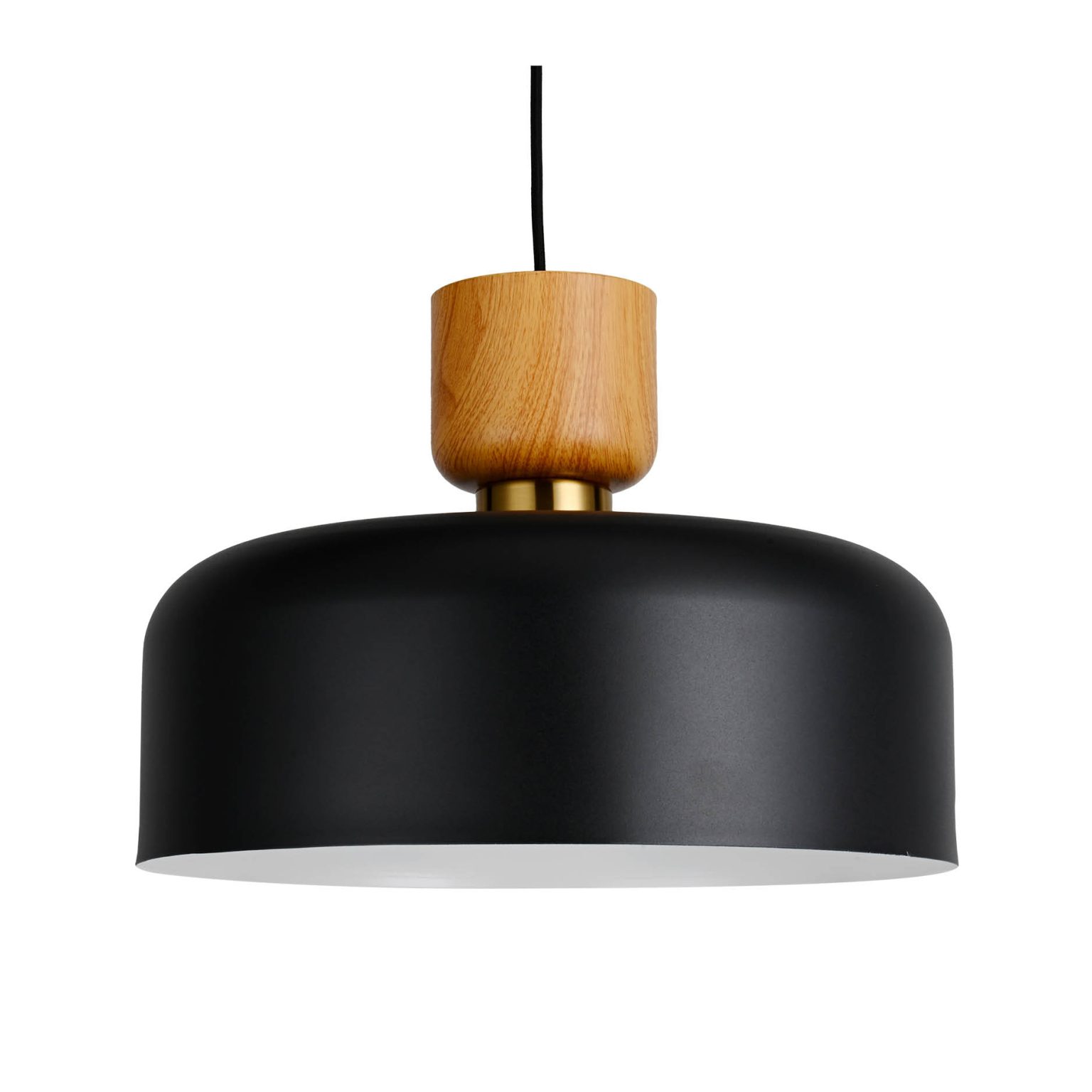 PENDANT FITTING SANDY BLACK WITH WOOD - EBD7127/04 - Eagle Lighting